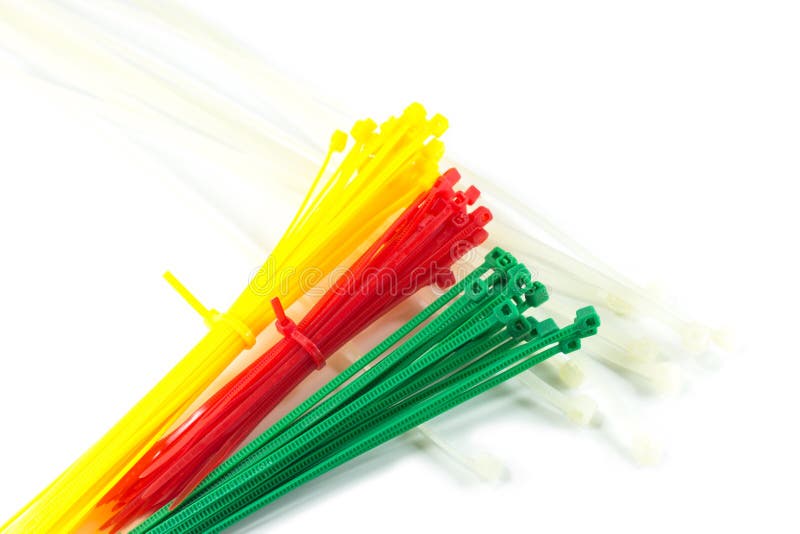 Colorful Nylon Cable Ties stock image. Image of electrical - 26190851