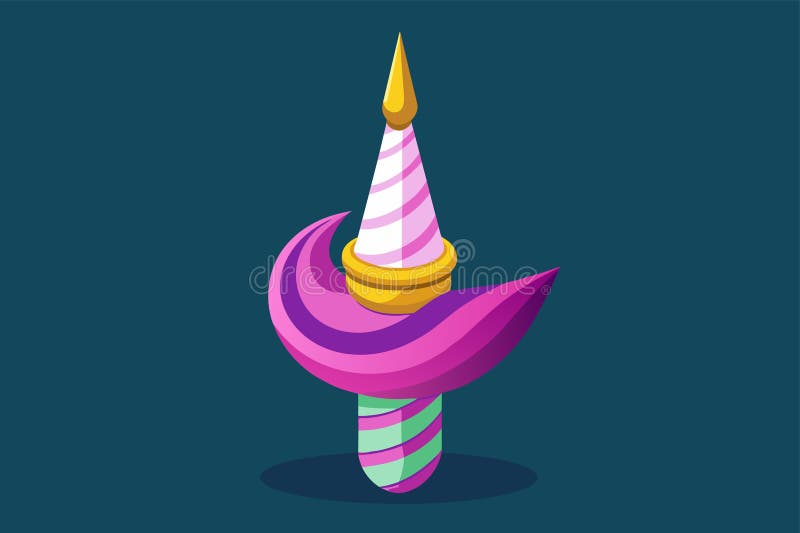 A Colorful Object Serves As A Base For A Birthday Hat Creating A Festive Scene Unicorn Horn