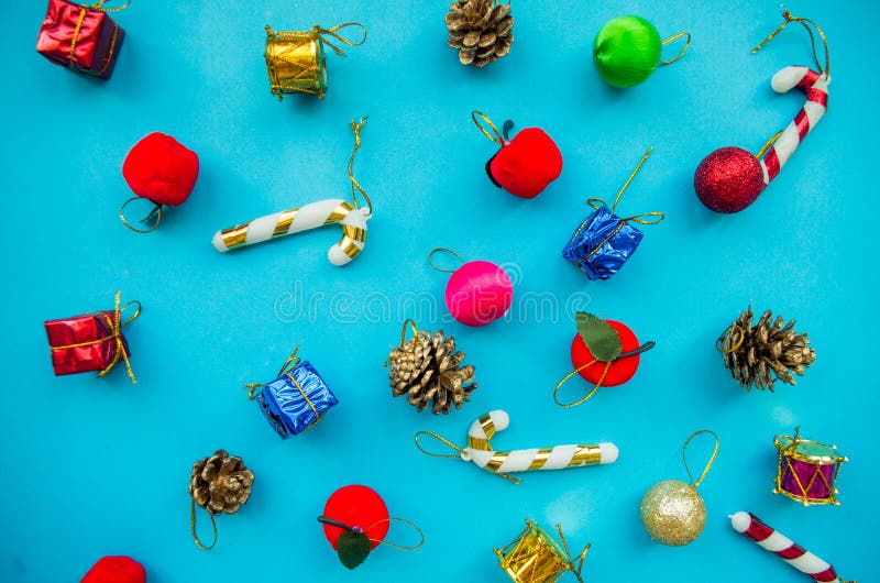 Colorful Objects with Blue Background Stock Photo - Image of colorful ...