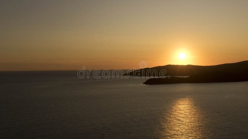 Colorful Ocean Sunset with the Setting Sun. Seascape at Sunset Stock ...