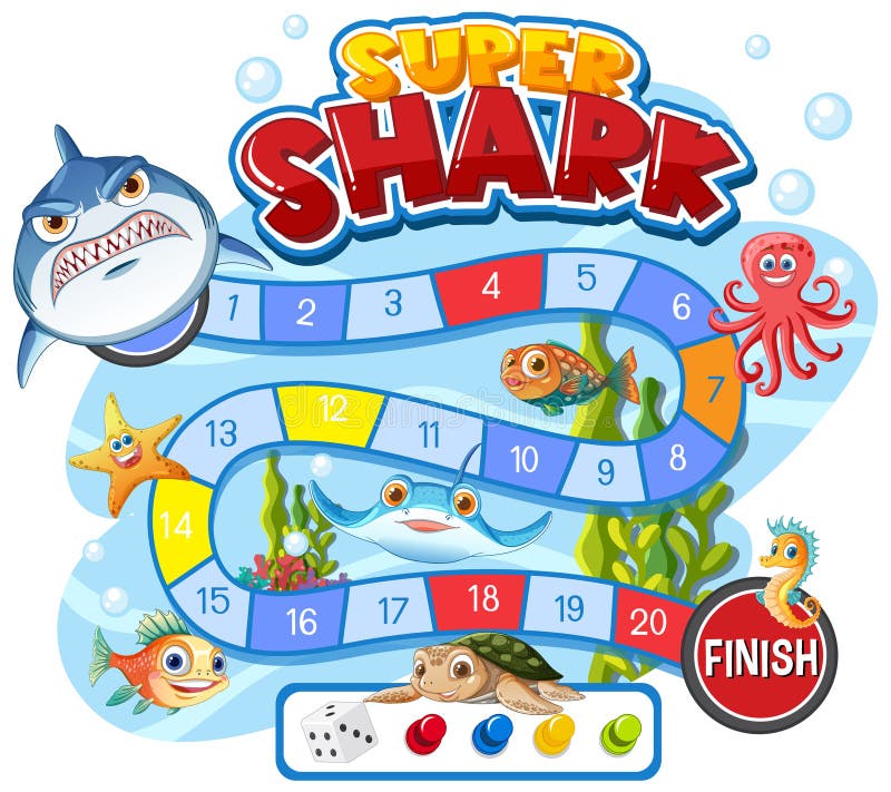 Colorful Ocean-themed Board Game Stock Vector - Illustration of ...