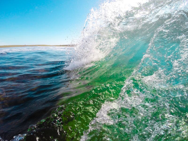 Colorful Ocean Wave. Sea Water in Crest Shape Stock Image - Image of ...