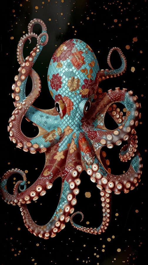 A colorful octopus with stock photo. Image of nature - 313918106