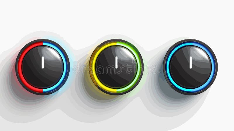 Colorful on Off Switch Buttons in Different Variations for Digital ...