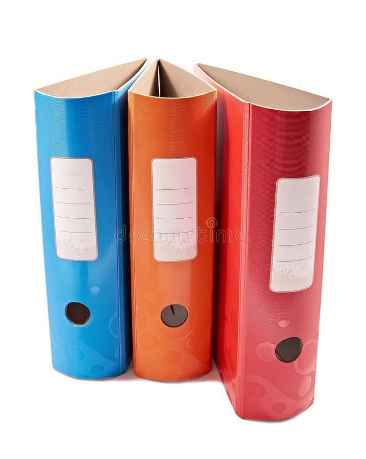 Colorful office folders stock photo. Image of document - 36225842