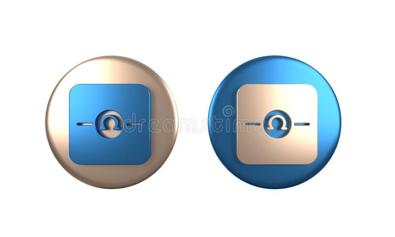Colorful Ohmmeter Icon Isolated on White Background. Circle Button ...