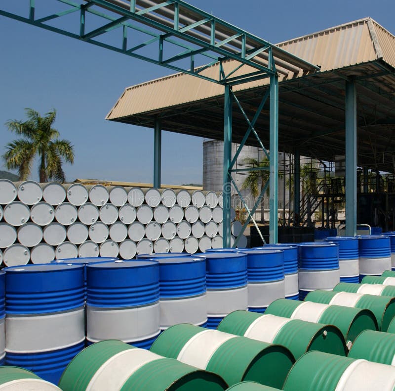 Colorful Oil Drums stock image. Image of natural, fossil - 2933511