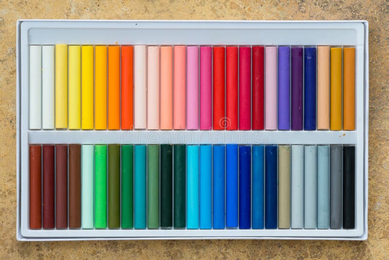 Colorful Oil Pastels in a Box Stock Image - Image of paper, closeup ...