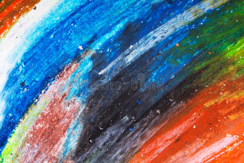 Oil Pastels Drawing Texture for Background. Stock Image - Image of ...