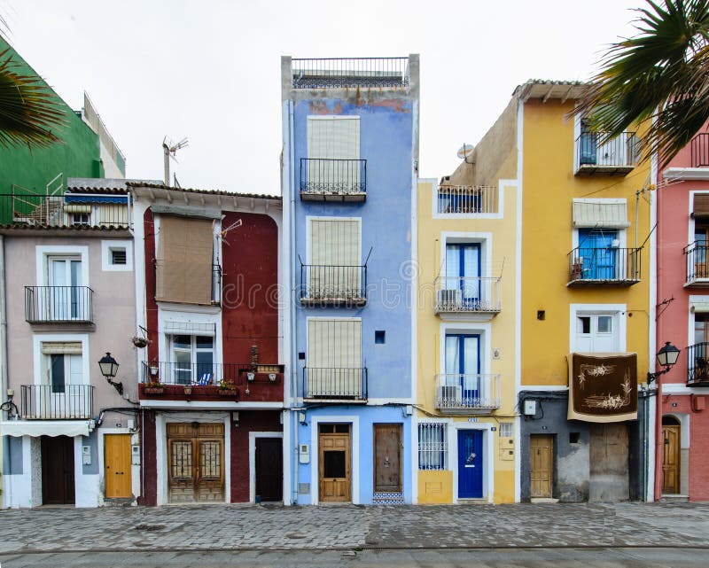 Colorful Old Houses II stock image. Image of colorful - 41186203