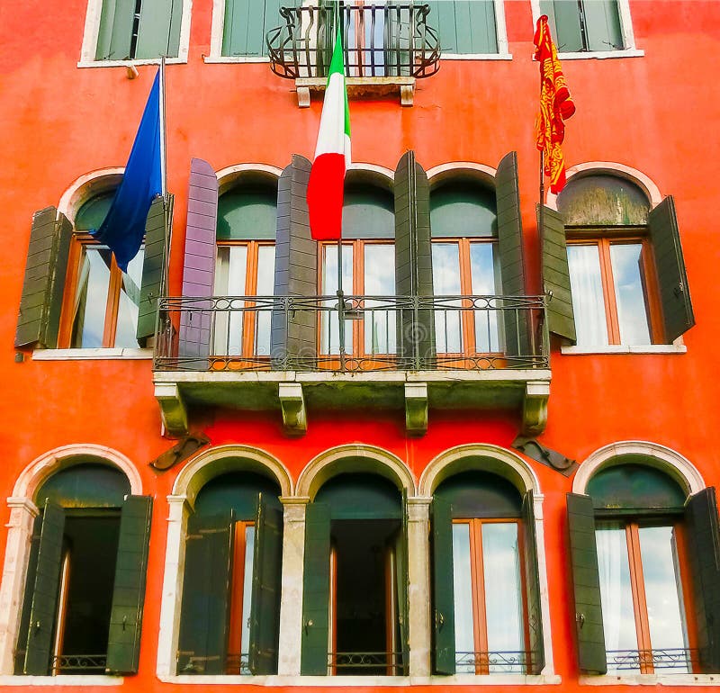 Colorful Windows from Venice, Italy Stock Photo - Image of cityscape ...