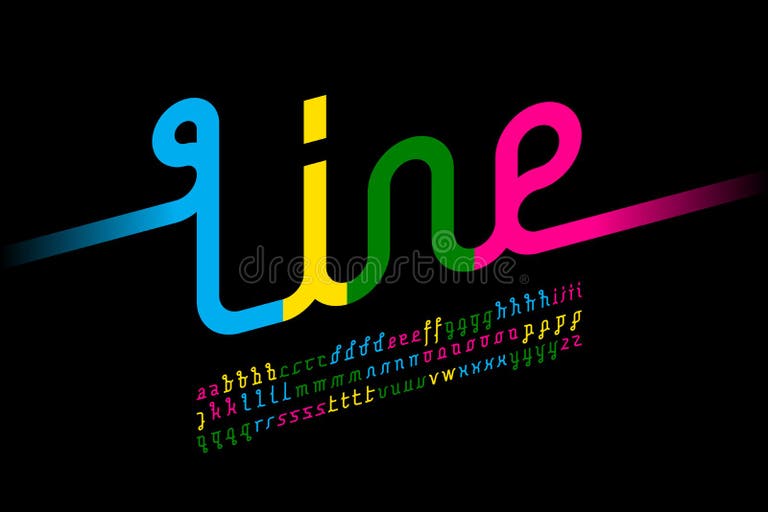 One Line Font Stock Illustrations – 49,067 One Line Font Stock ...