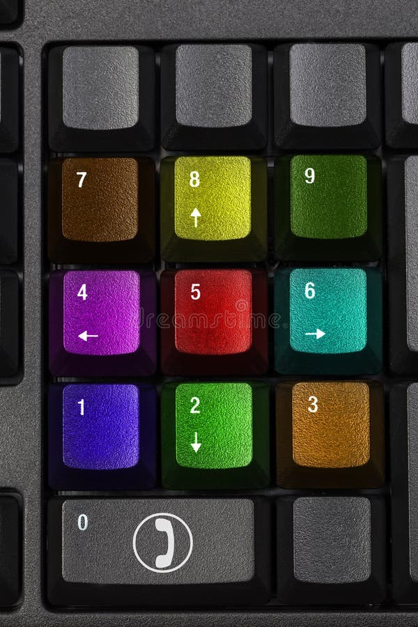 Colorful Online Call Keys on a Plain Keyboard Stock Photo - Image of ...