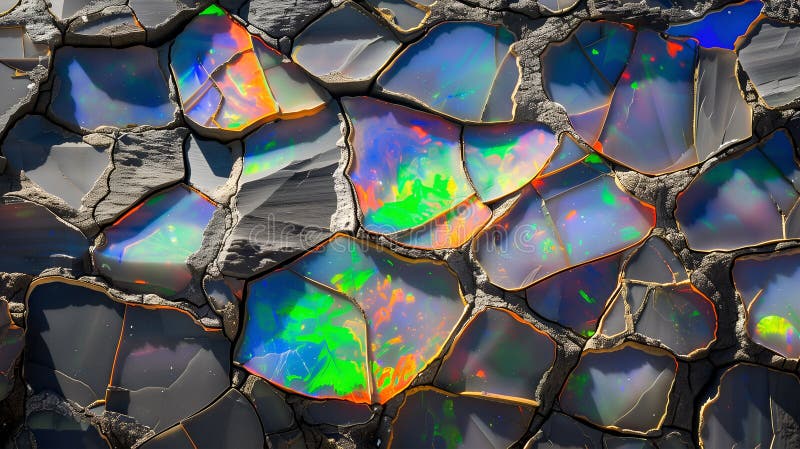 Colorful Opal Texture Background Highlighting the Vibrant Inner ...