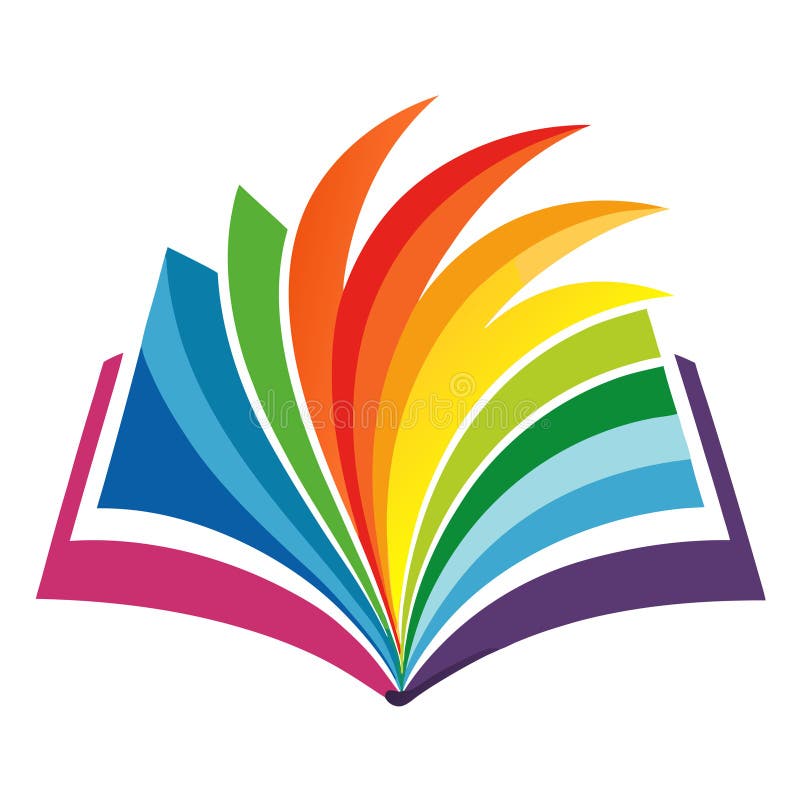 Colorful Open Book Vector Illustration for Education, Knowledge, and ...
