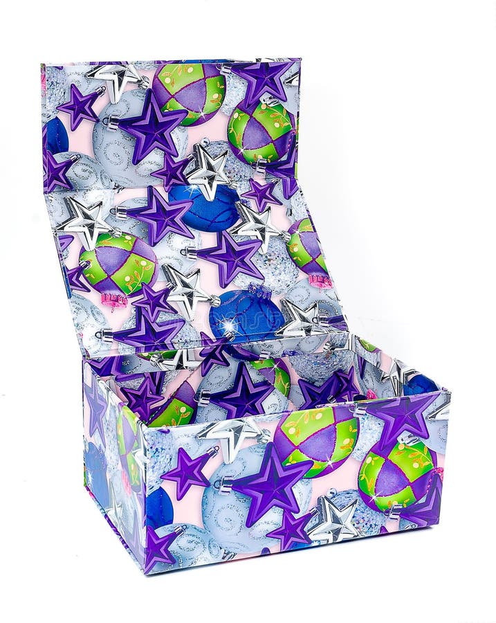 Colorful open gift box stock image. Image of decor, holiday - 42873529