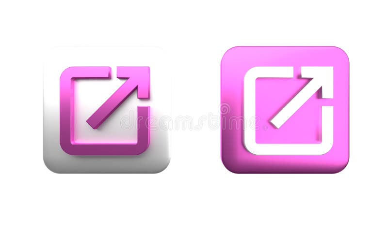 Colorful Open in New Window Icon Isolated on White Background. Open ...