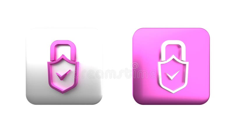 Colorful Open Padlock and Check Mark Icon Isolated on White Background ...