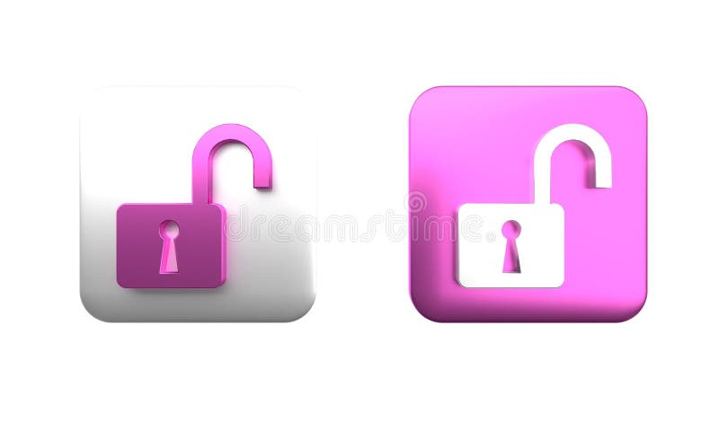 Opened Lock. Unlock Icon for Website. Paper Cut Style Padlock Icon with ... Opened Lock. Unlock Icon for Website. Paper Cut Style Padlock Icon with ...