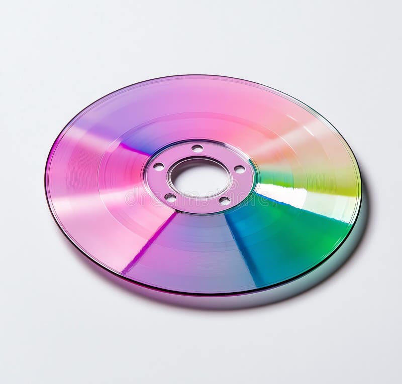 A Colorful Optical Disc Reflecting a Spectrum of Light Symbolizing ...