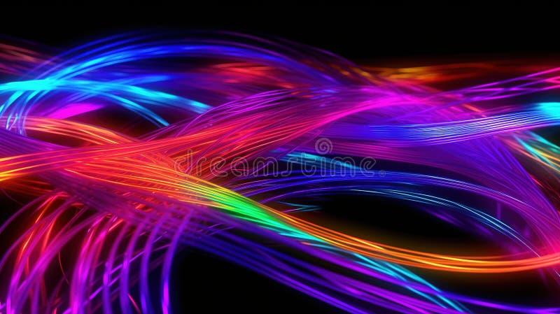 Colorful Optical Fiber Cable Concept for Communication Technology and ...