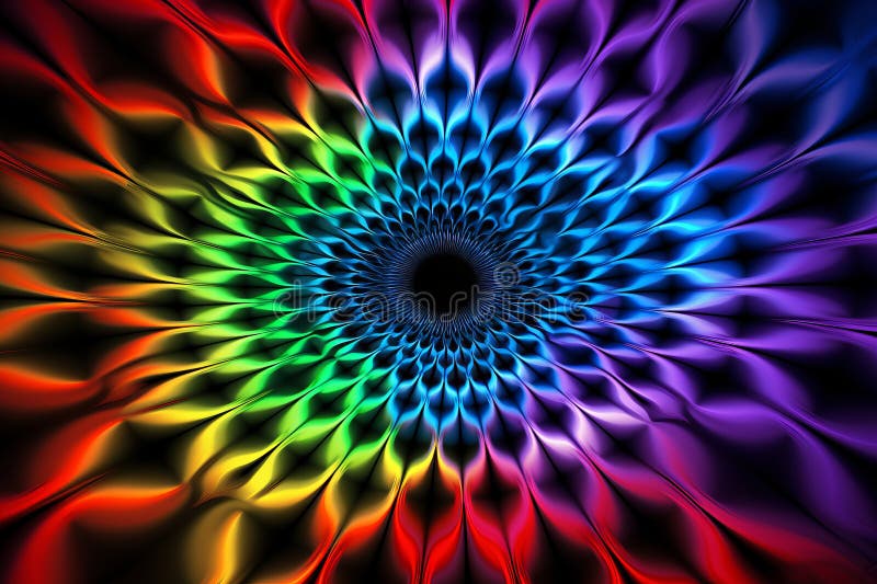 Colorful Optical Illusions and Psychedelic Patterns Creating a Vibrant ...