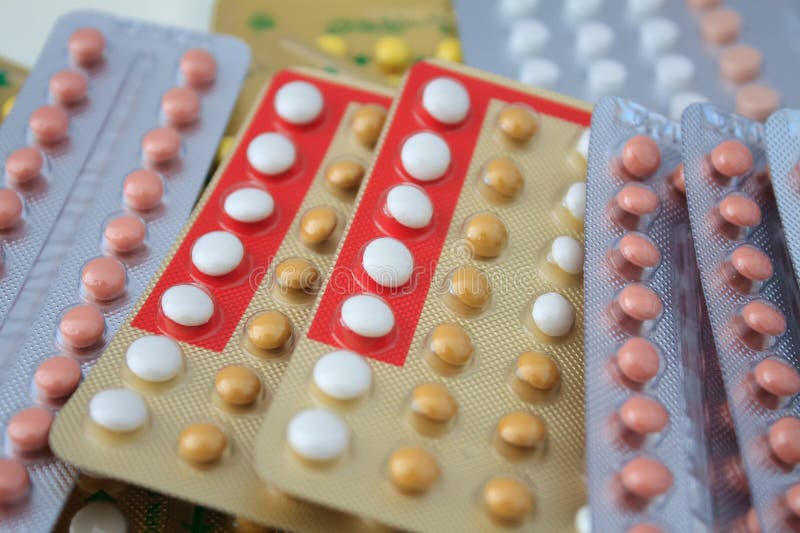 Colorful Oral Contraceptive Pill Stock Image - Image of prescription ...