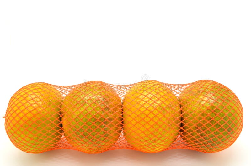 Colorful Oranges in a Red Plastic Net Stock Photo - Image of lunch ...