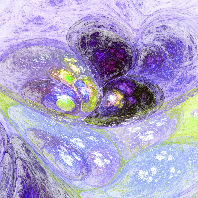 Colorful Organic Fractal Pattern Stock Illustration - Illustration of ...