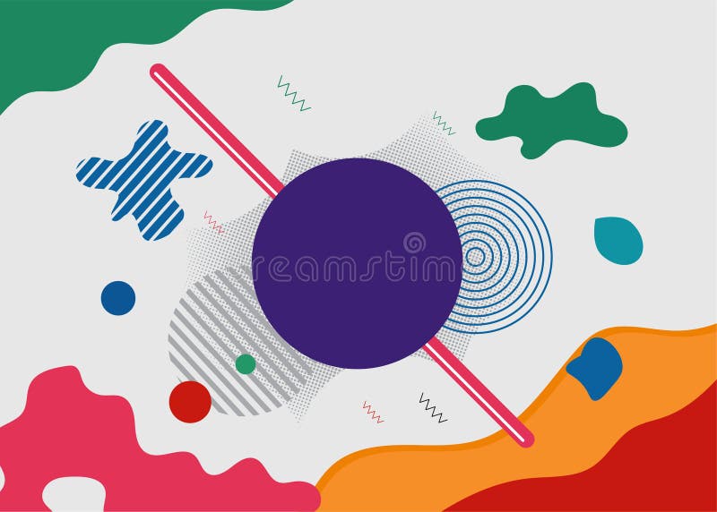 Colorful Organic Geometric Shapes Element Abstract Background Stock ...
