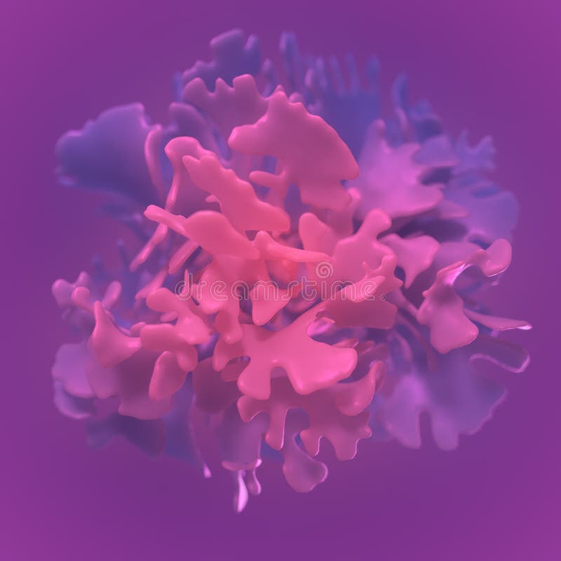 Colorful Organic Shapes with Depth of Field Effect. 3d Rendering ...