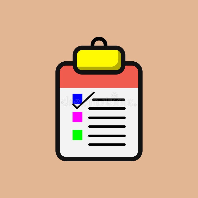 A Colorful and Organized Checklist Displayed on a Clipboard Stock ...