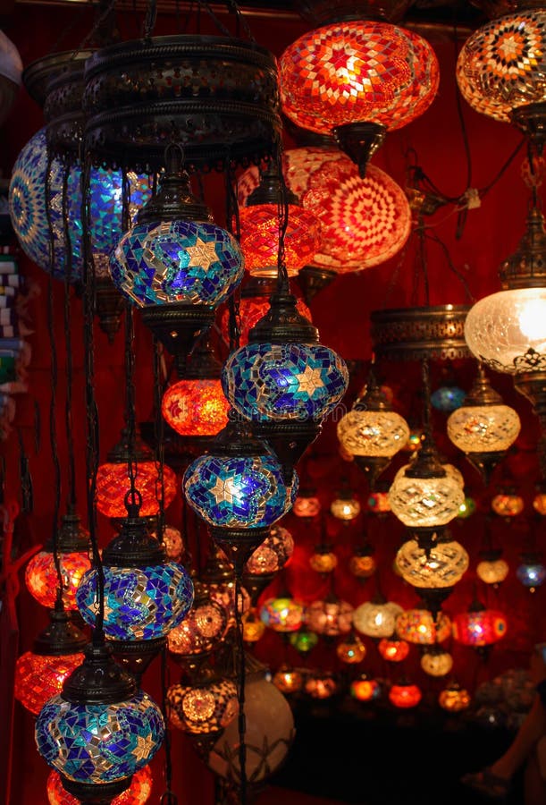 Colourful asian lamps stock photo. Image of bazaar, ethnicity - 16102264
