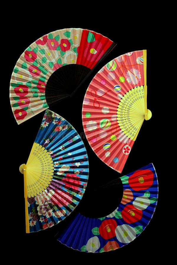 Paper Fans stock image. Image of cultural, china, wood, bamboo - 25687