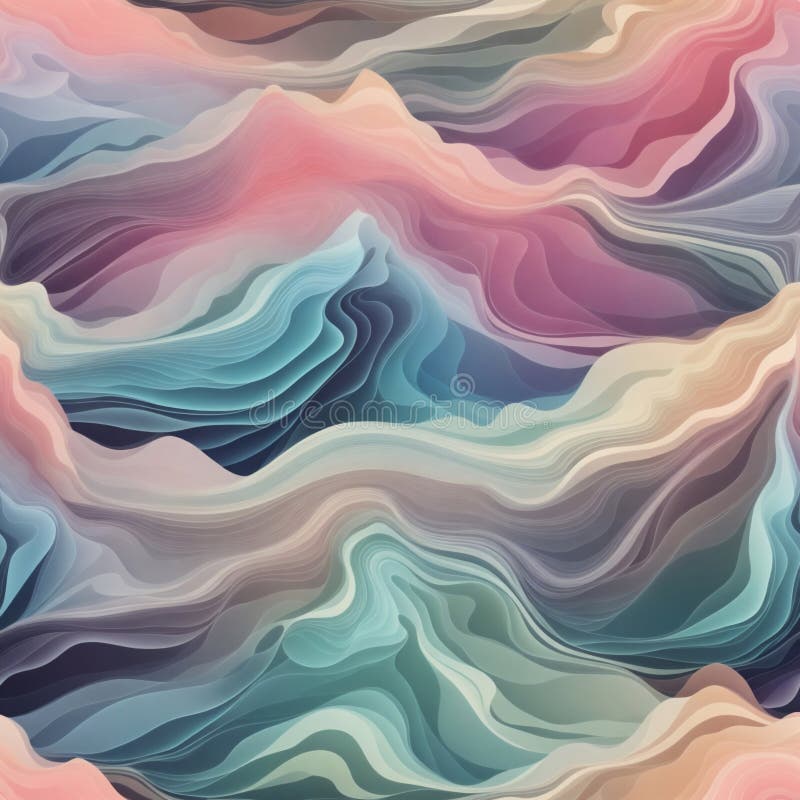Colorful Original Abstract Background 3d Waves Stock Illustration ...