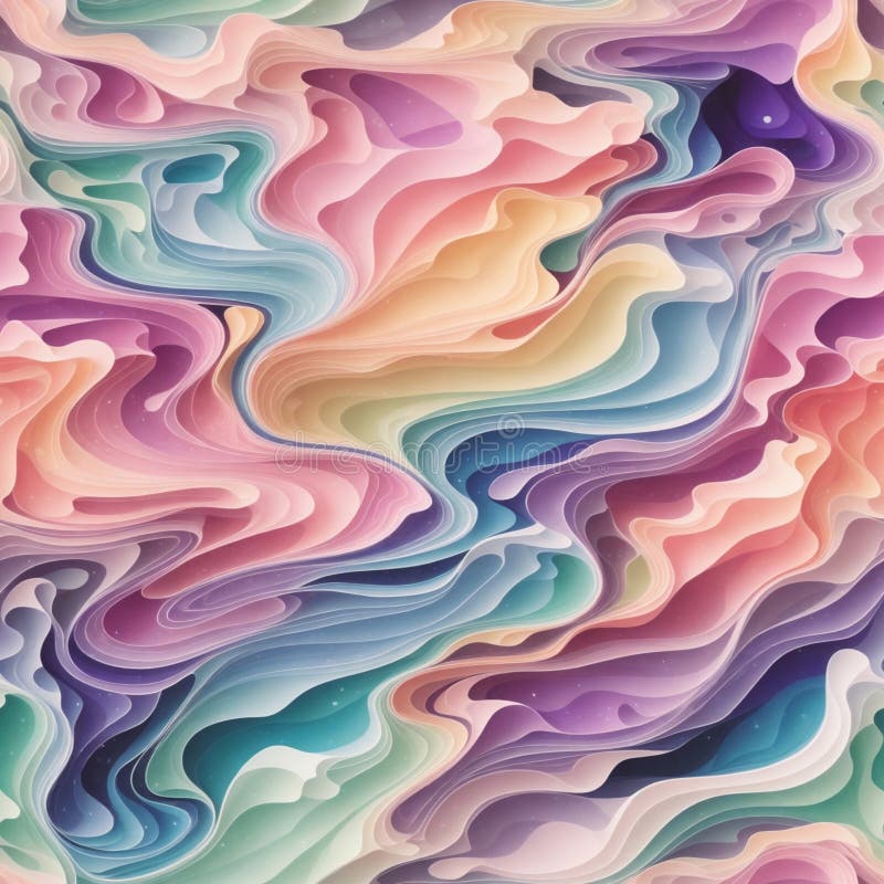 Colorful Original Abstract Background 3d Waves Stock Illustration ...