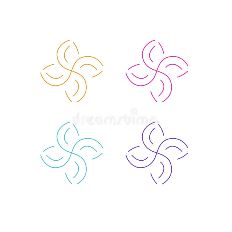 Colorful Ornamental Logo Collection Stock Vector - Illustration of ...