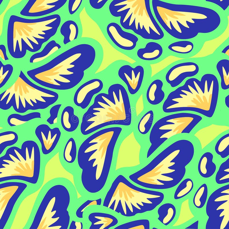 Colorful Ornamental Psychedelic Pattern. Funky Vector Texture with ...