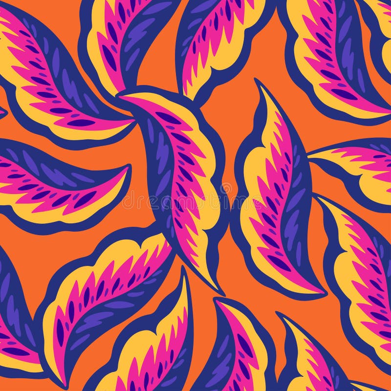 Colorful Ornamental Seamless Pattern with Simple Abstract Organic ...