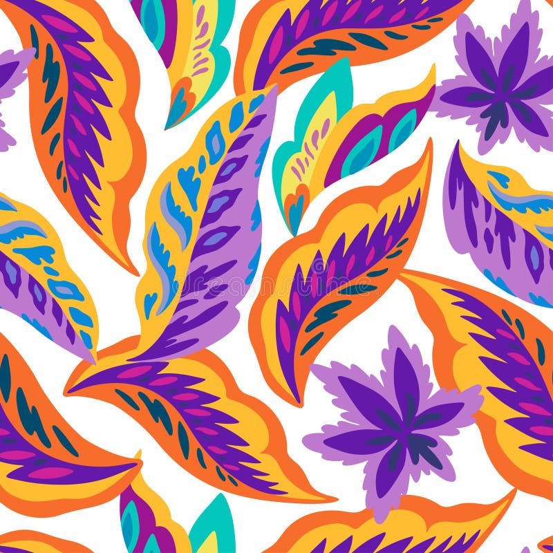 Colorful Ornamental Seamless Pattern with Simple Abstract Organic ...