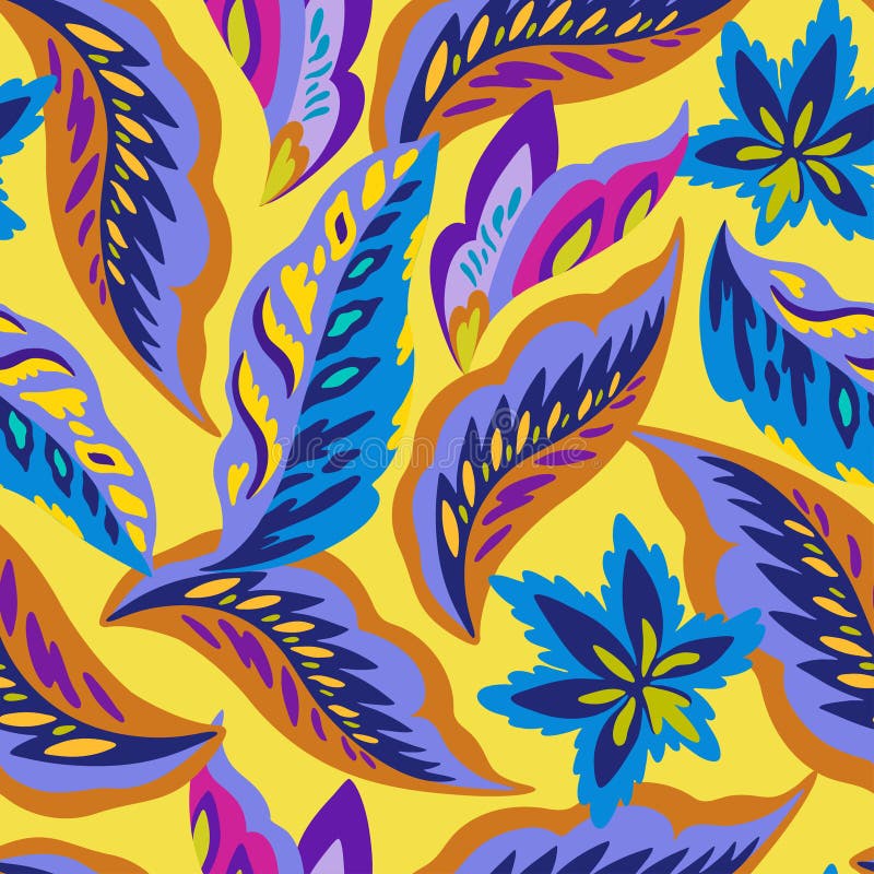 Colorful Ornamental Seamless Pattern with Simple Abstract Organic ...