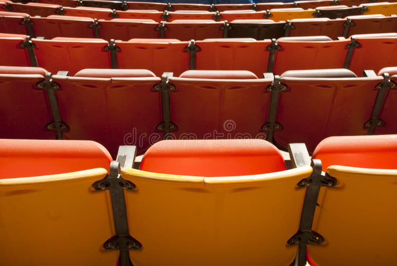 Colorful Outdoor Theater Seats Stock Photo - Image of ampitheater ...