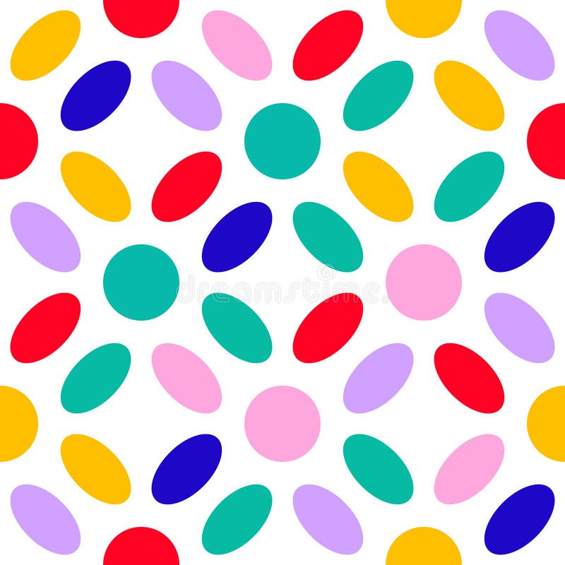 Colorful Oval Dot Pattern stock vector. Illustration of baby - 362264614