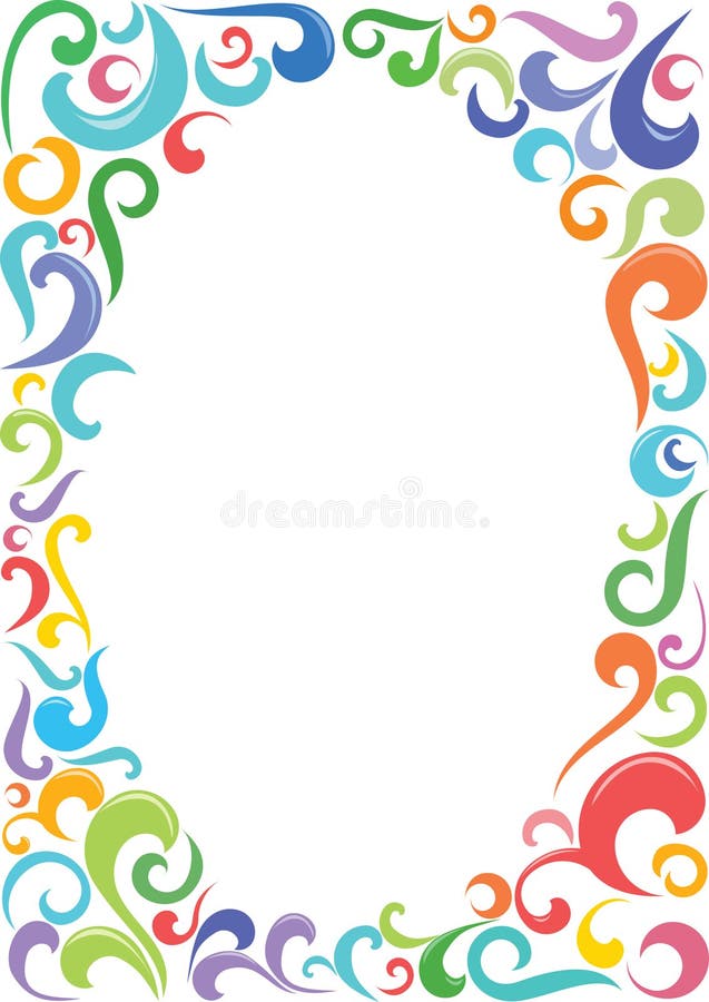 Colorful Oval Frame stock vector. Illustration of oval - 5263118