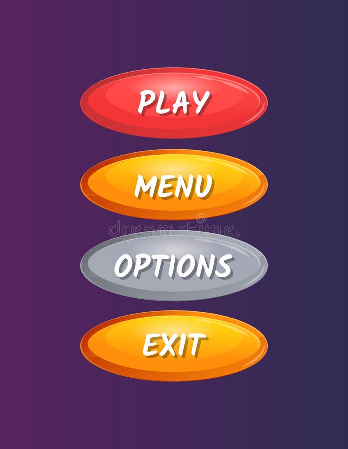 Colorful Oval Options Selection Windows Stock Illustration ...