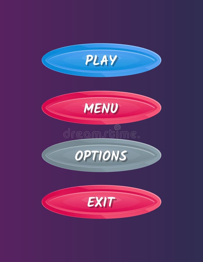 Colorful Oval Windows Options Isolated Set Stock Vector - Illustration ...