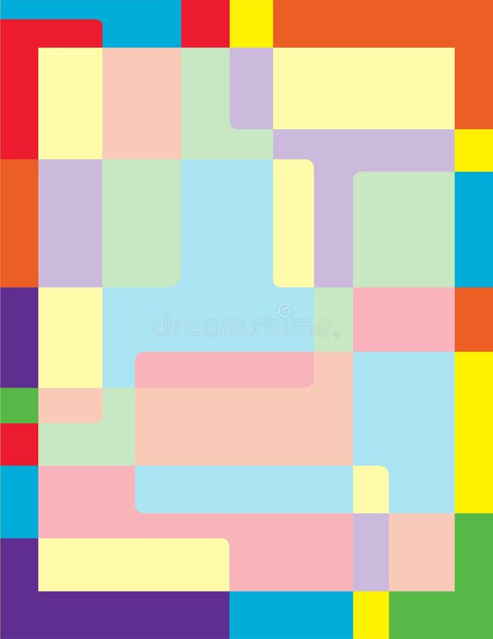 Colorful Overlapping Bright Transparent Rounded Square Background Stock ...