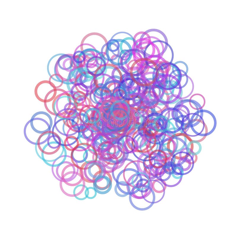 Colorful Overlapping Circles, Bubbles Background. Stock Illustration ...