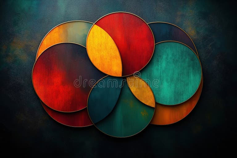 Colorful Overlapping Circles Create Visual Harmony. Abstract Design ...