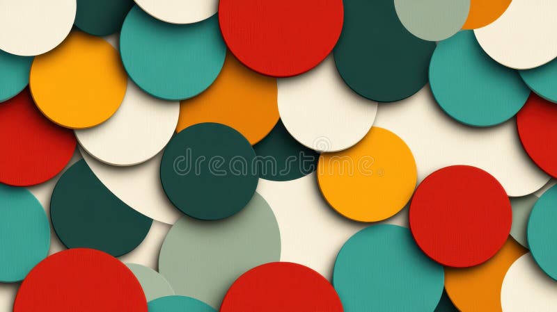 Colorful Overlapping Circles on Multicolored Background, Vibrant ...
